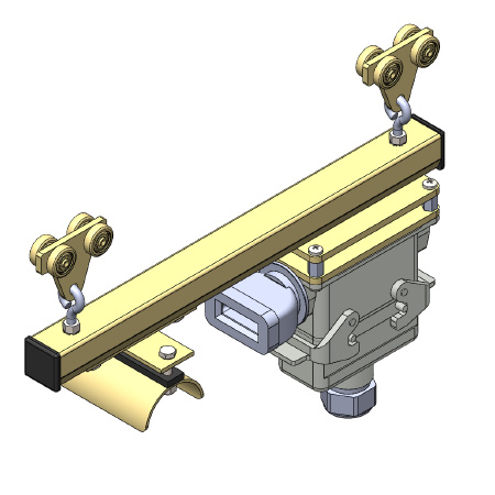 Remote pendant trolley with plug/socket for pendant control station ...