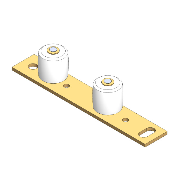 Double guide roller with base plate - NIKO - HELM HELLAS SA