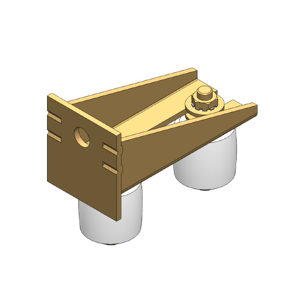 Double guide roller with adjustable bracket - NIKO