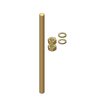 Thread rod with nuts and serrated washers - NIKO - HELM HELLAS SA