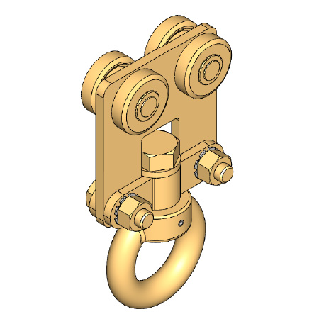 4-Wheel trolley with a rotating eye DIN 582 - NIKO - HELM HELLAS SA