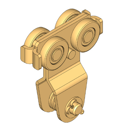 4-Wheel trolley with clevis pin and buffer (plate) - NIKO - HELM HELLAS SA