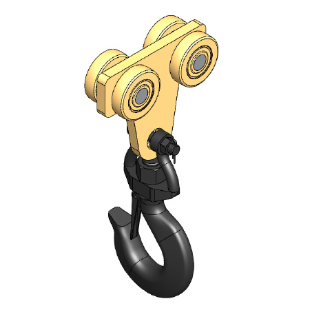 4-Wheel Trolley with Rotating Hook - NIKO - HELM HELLAS SA