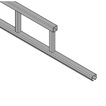 Reinforced track with welded square profiles, stainless steel - NIKO ...