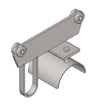 Flat cable towing trolley, stainless steel - NIKO - HELM HELLAS SA