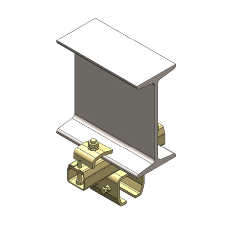 Adjustable joist clamp with support bracket (Parallel to the I-beam) - NIKO