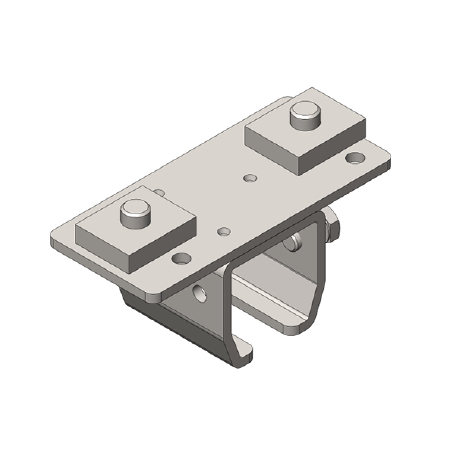 Square tube connector clamp, stainless steel - NIKO - HELM HELLAS SA