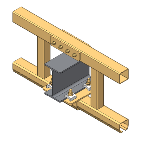 Support bracket with clamps for I-Beam - NIKO - HELM HELLAS SA