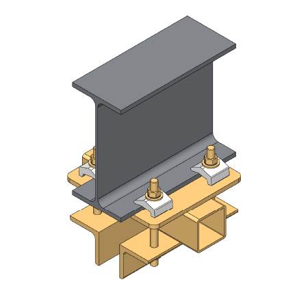 Mounting assembly with clamps for I-Beam - NIKO - HELM HELLAS SA