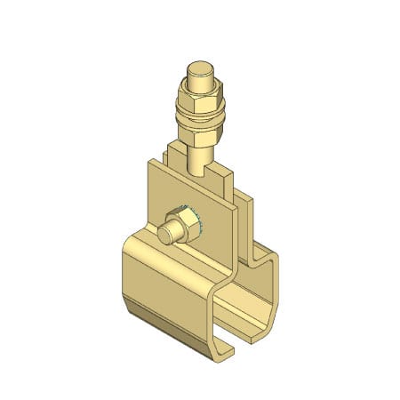 Split support bracket No. B03 & plate with welded-on threaded rod ...